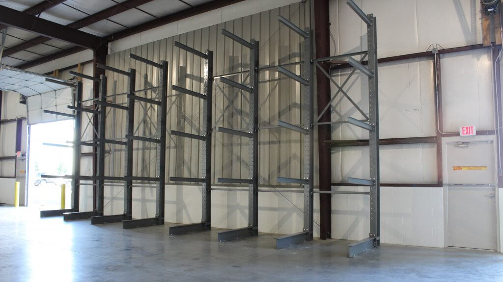 Used Cantilever Rack System-4 Arm Levels 60” O.C. - Cantilever Racks